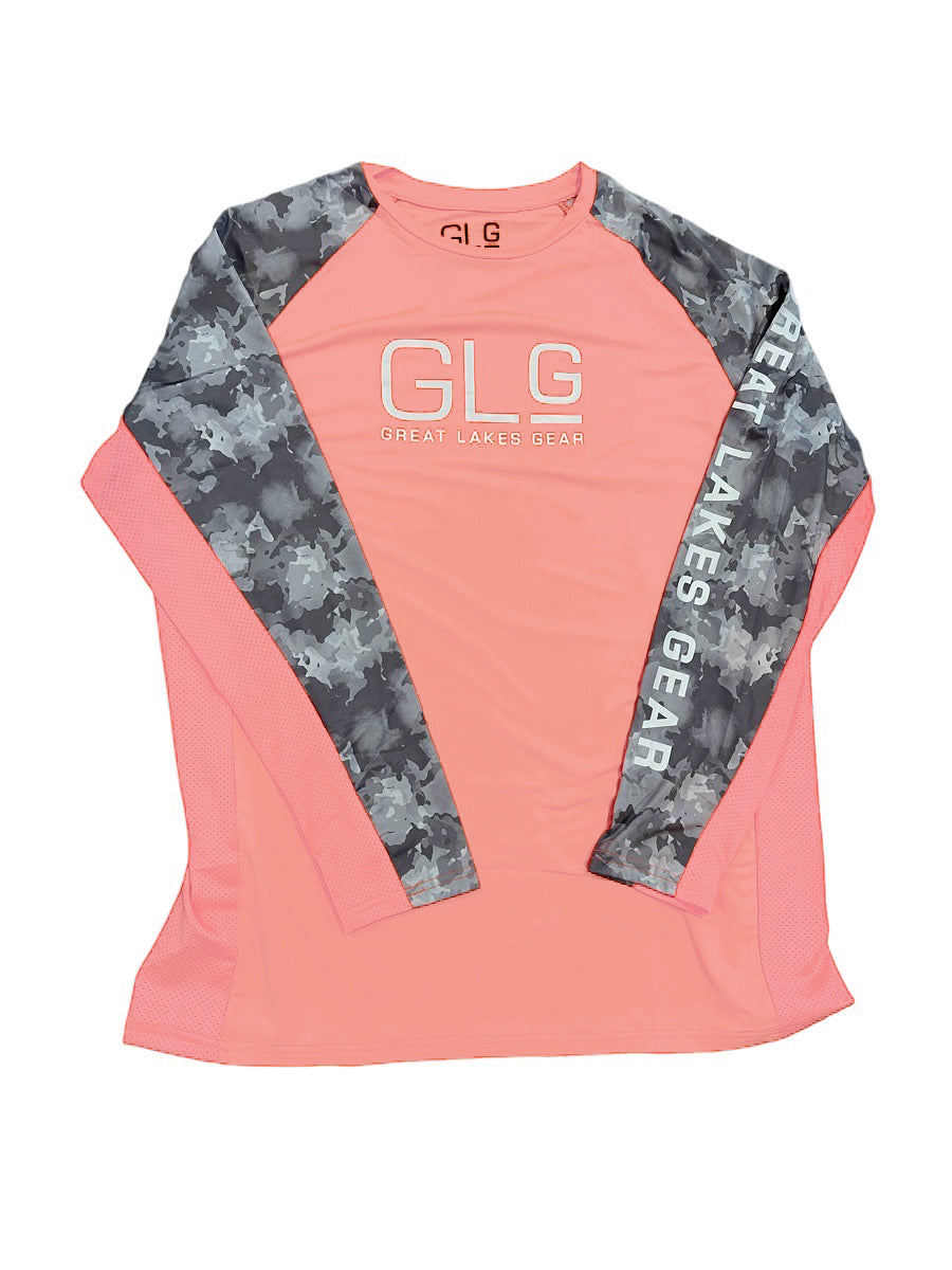 GLG Coral/Camo Long Sleeve – Great Lakes Gear